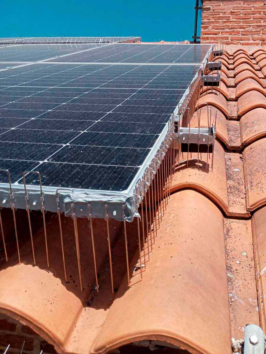Protecci n De Paneles Solares Con Varillas Anti P jaros Protecci n De Paneles Solares Con Varillas Anti P jaros